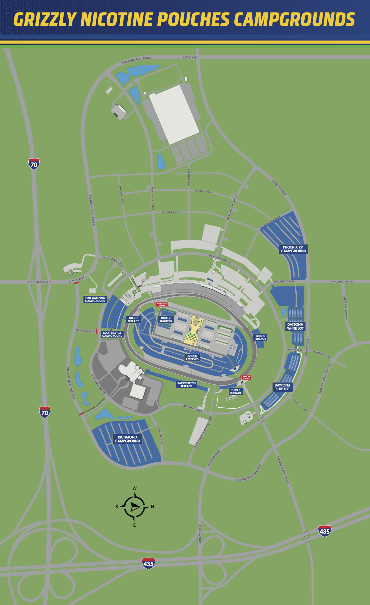 Kansas Speedway Maps | Facility, Parking & Camping Maps